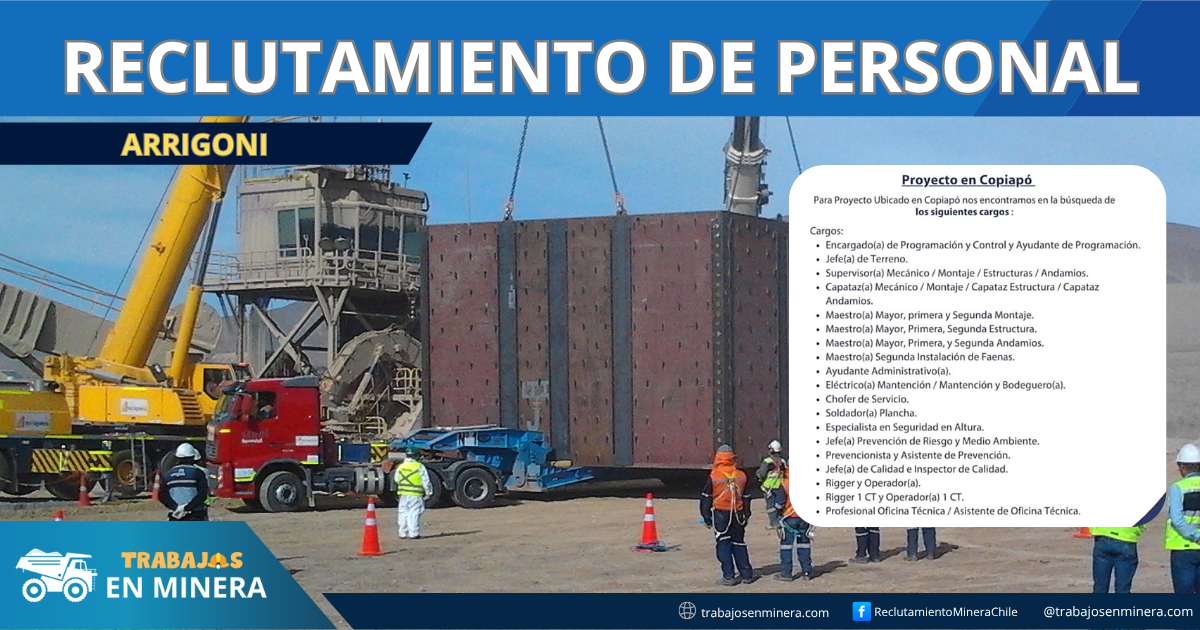 Reclutamiento de personal para Arrigoni INGENIERIA & CONSTRUCCION